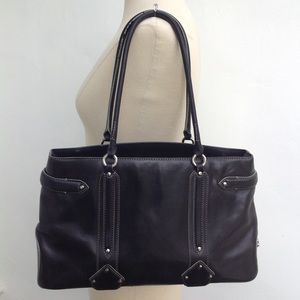 Cole Haan | Bags | Cole Haan Trinity F5 Black Leather Tote Handbag ...